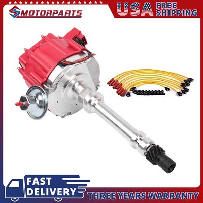 Distributor W/Spark Plug Wires Ignition Combo For Chevy SBC 350 BBC 454 ...