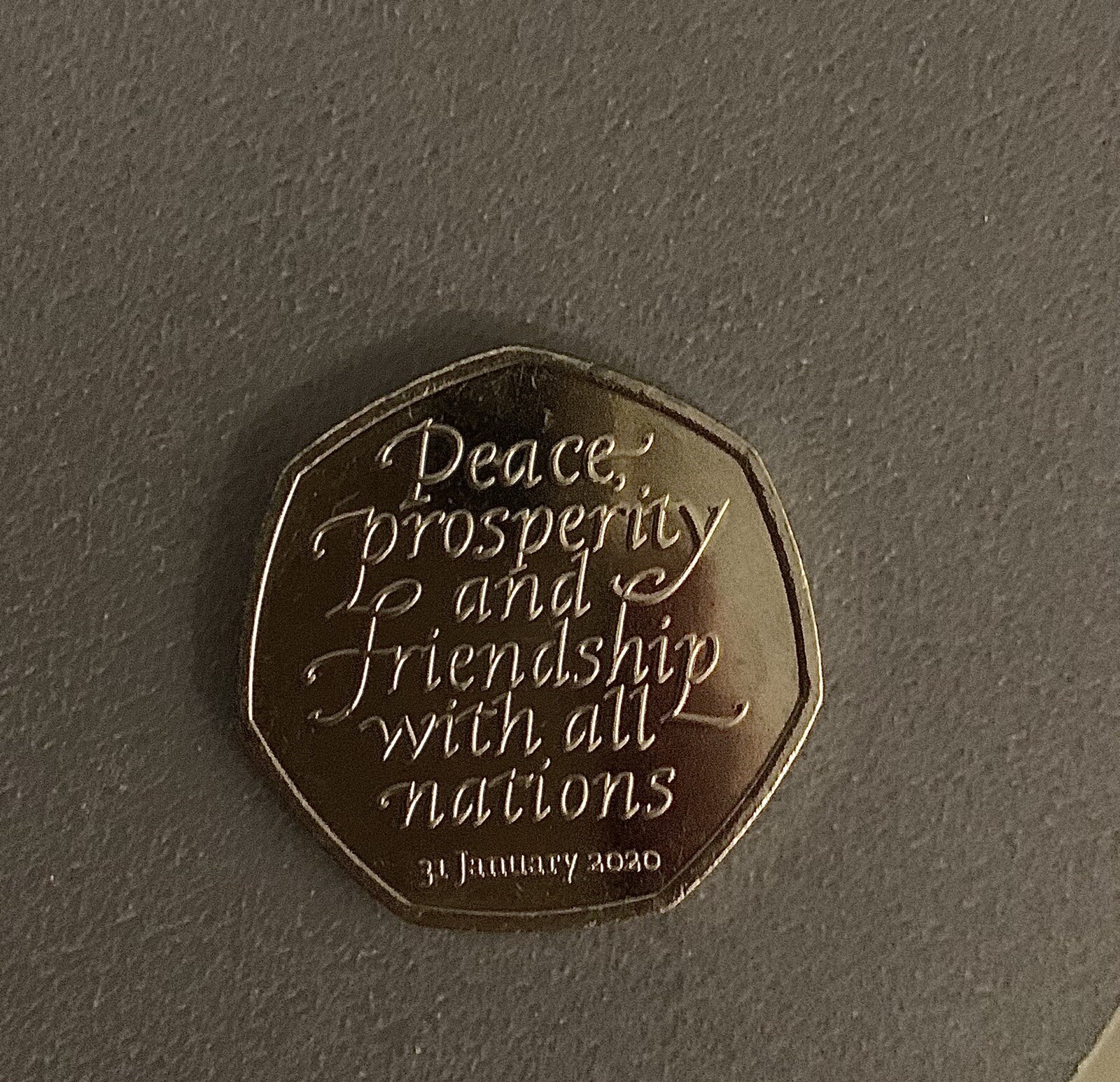 Extremely Rare 50p Brexit coin, Peace Prosperity And Friendship | eBay UK