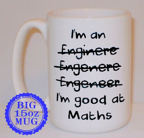 I'm An Engineer Good At Maths Big 15 Oz Mug Can Personalise Funny Math ...