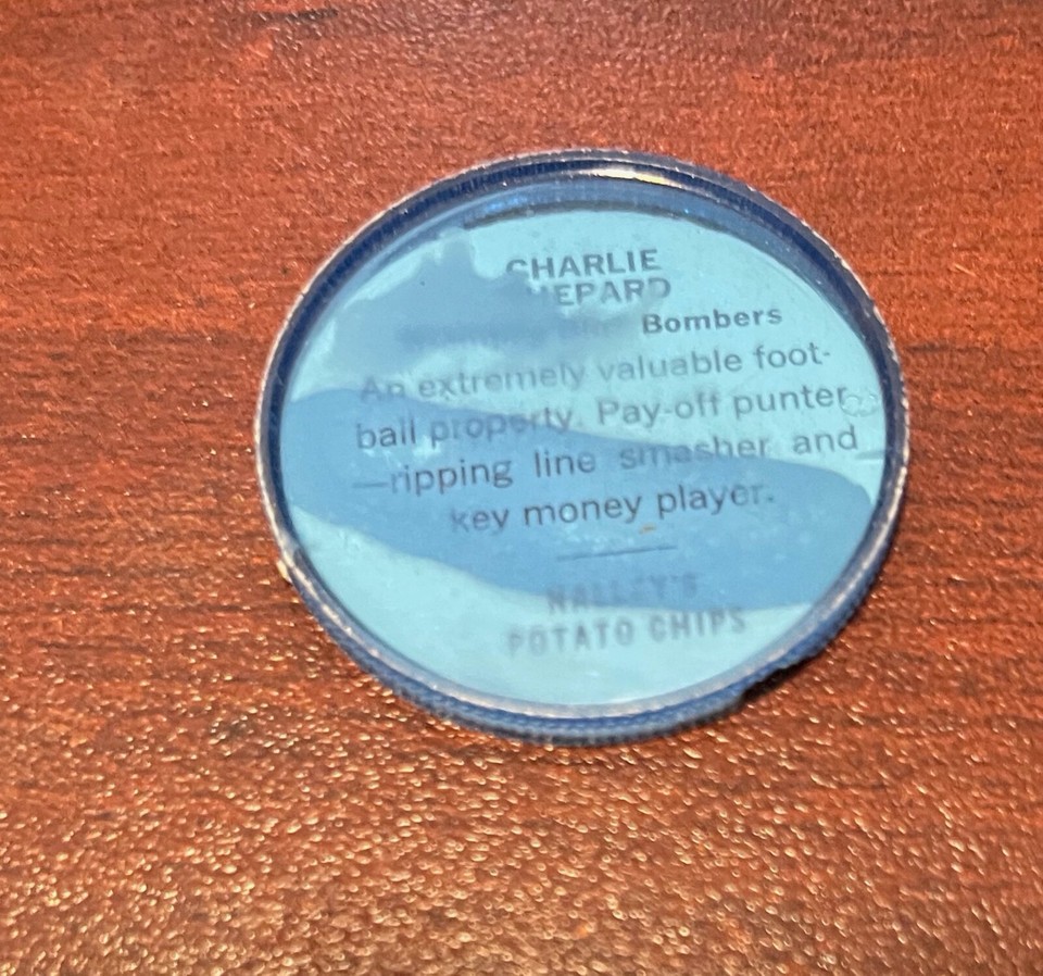 1963 Nalley's Hunters CFL Coin #85 Charlie Shepard Winnipeg Blue ...