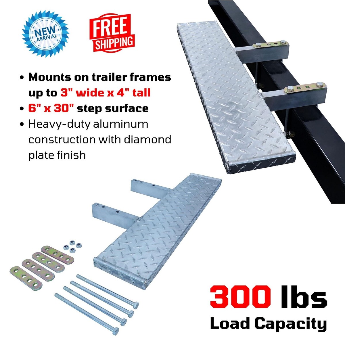 Trailer Steps And Platforms Heavy Duty Aluminum Boat Trailer Step No