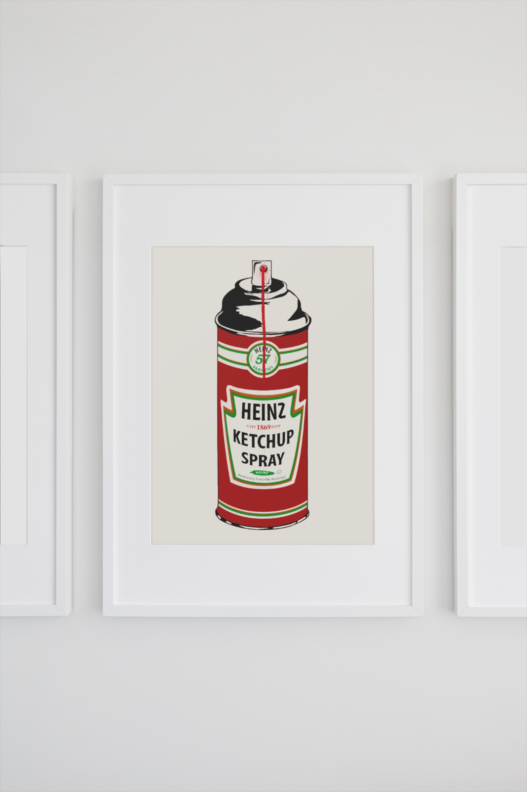 NEW Heinz Ketchup Spray Paint Art Print Poster Canvas FREE SHIPPING ...