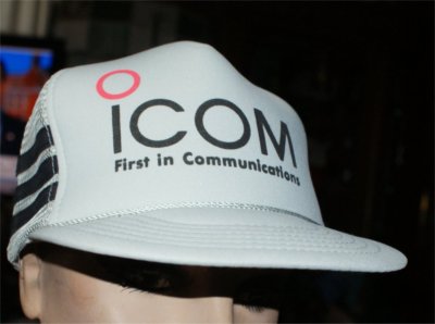 VINTAGE 70S- 80S ICOM COMMUNICATIONS JAPAN GREY MESH NWOT TRUCKER HAT ...