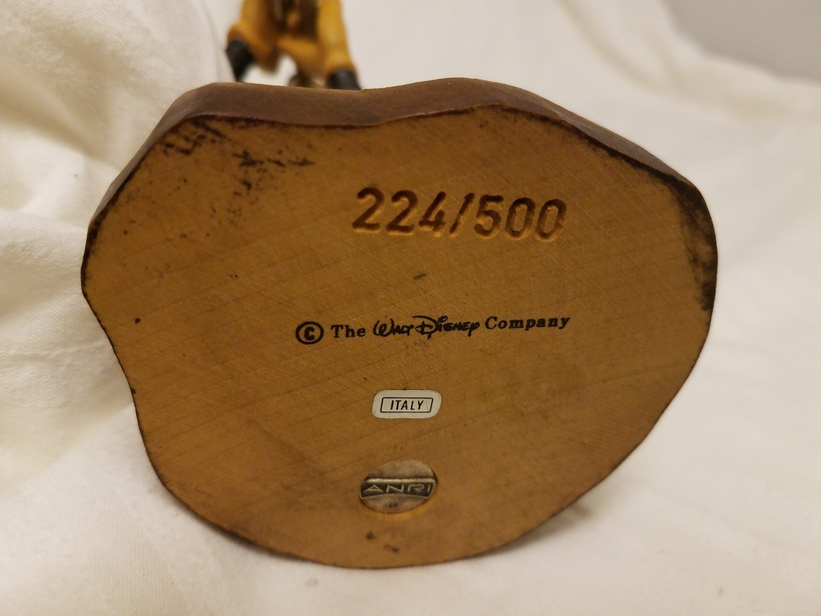 ANRI 6" 13cm WALT DISNEY GOOFY PLAYING TRUMPET WOOD CARVING LTD ED ...