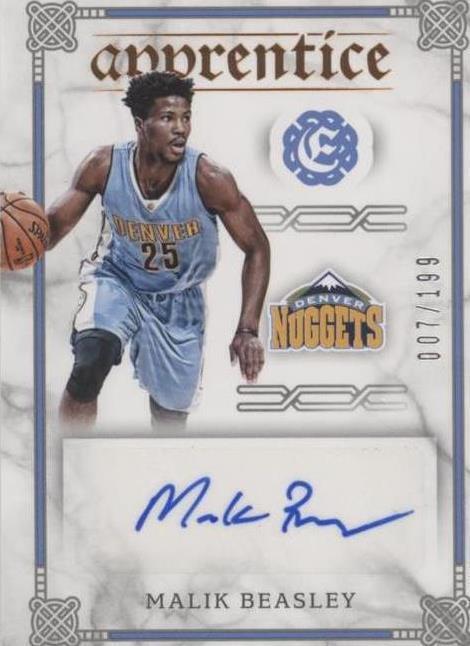 2016-17 Panini Excalibur - Apprentice Signatures Malik Beasley #15 /199 ...