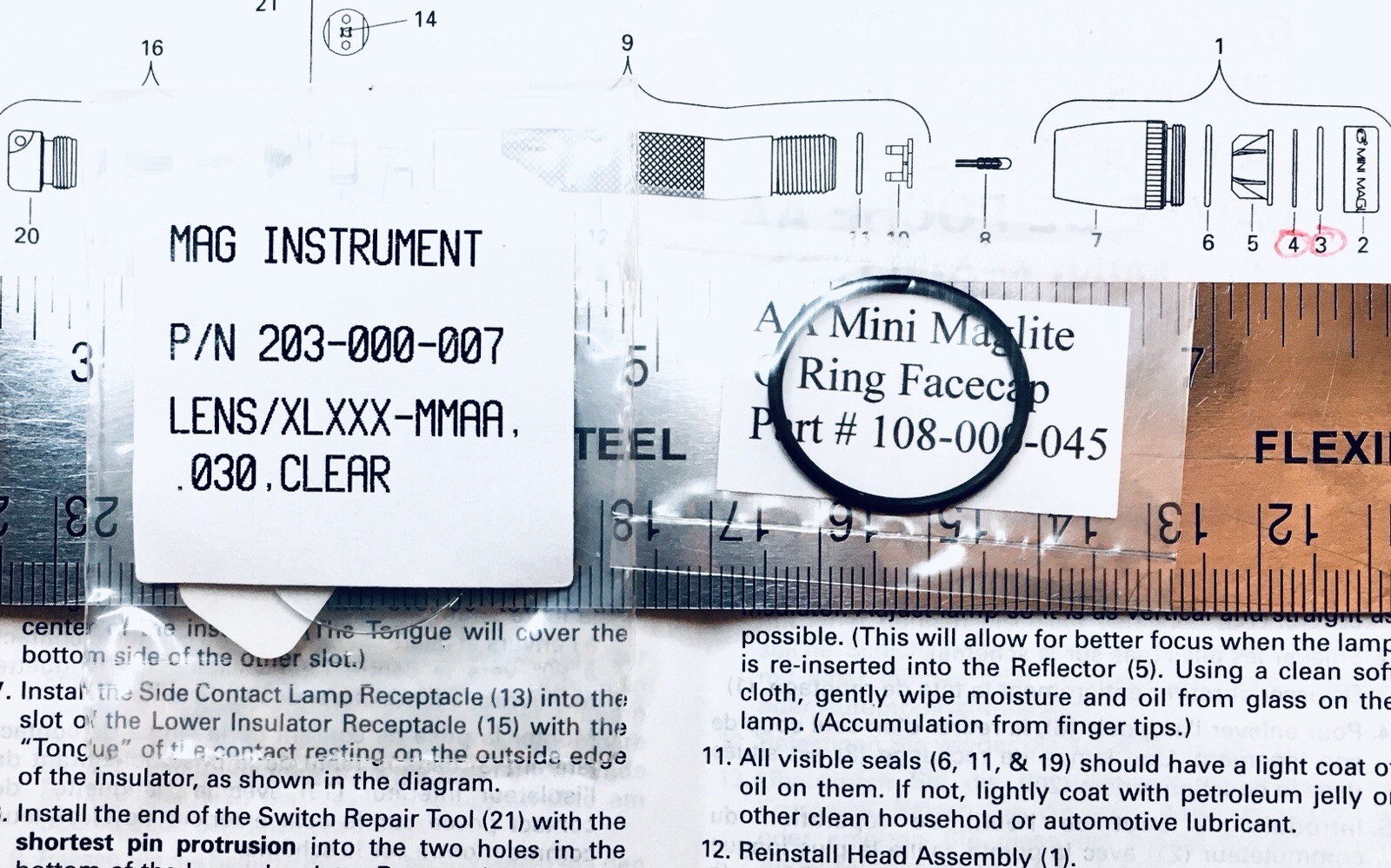 Authentic OEM "AA" Mini Maglite Replacement Lens #108-000-046 | eBay