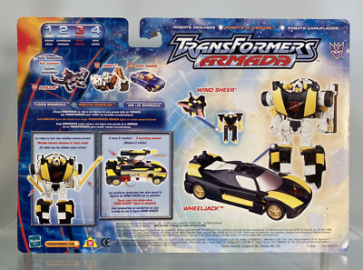 Vintage Transformers Armada Wheeljack Mini-Con Wind Sheer Card Back ...