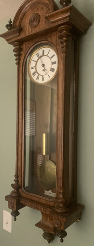 Antique single weight Wall Clock with pendulum (Vienna Regulator) | eBay