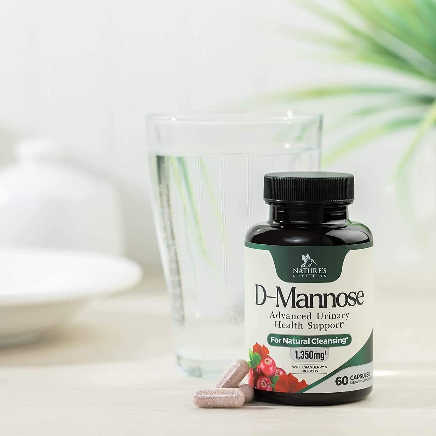 D-Mannose 1350mg with Cranberry Extra Strength Natural Urinary Health ...