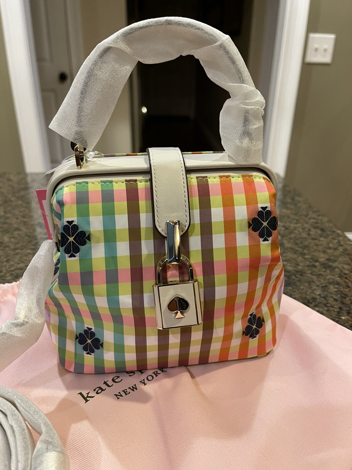 Kate Spade Remedy Bella Plaid Small Top Handle Multicolor Cute Gift for ...