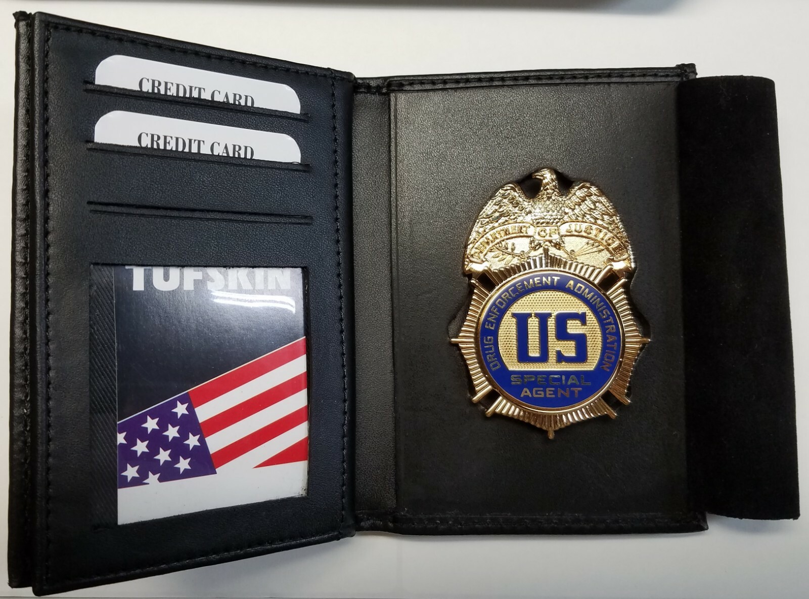 Drug Enforcement Administration DEA Badge Cut-Out DL/CC/ID/Money Wallet ...