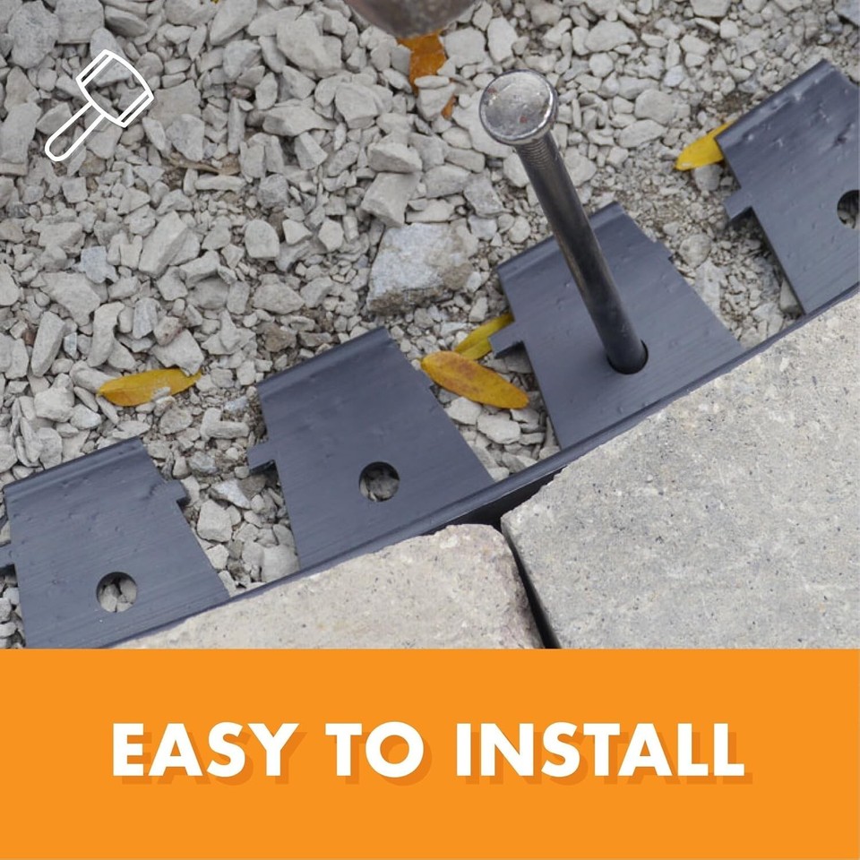 EasyFlex Snip-to-Flex Paver Edging, 60-Feet, Black | eBay