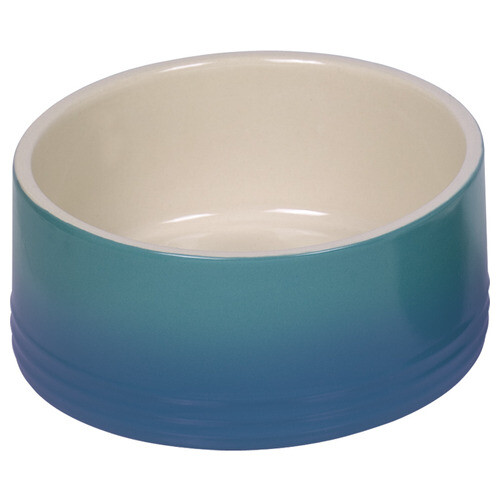 Nobby Keramik Napf Gradient blau/creme für Hunde und Katzen Futtertrog ...