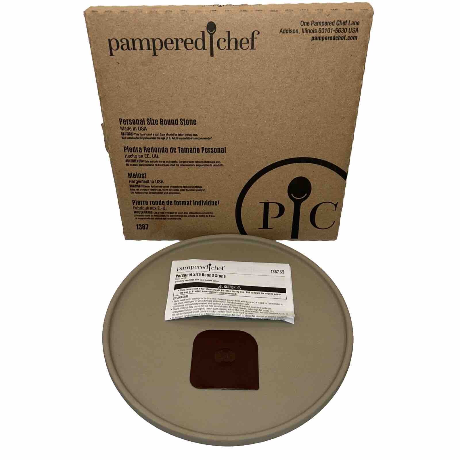 Pampered Chef 1387 Pizza Stone Personal Size Round Stoneware With ...