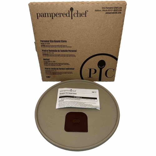 Pampered Chef 1387 Pizza Stone Personal Size Round Stoneware With ...
