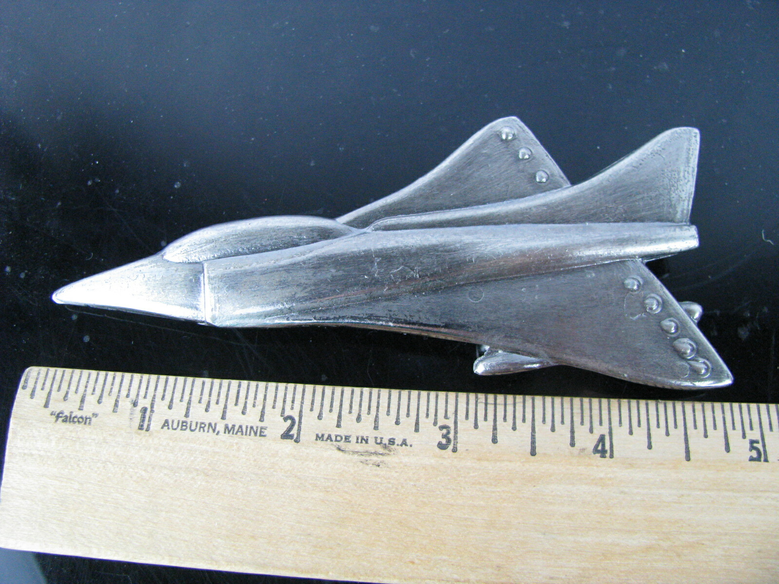 Vintage Metal Fighter Jet Airplane Belt Buckled Conve… - Gem