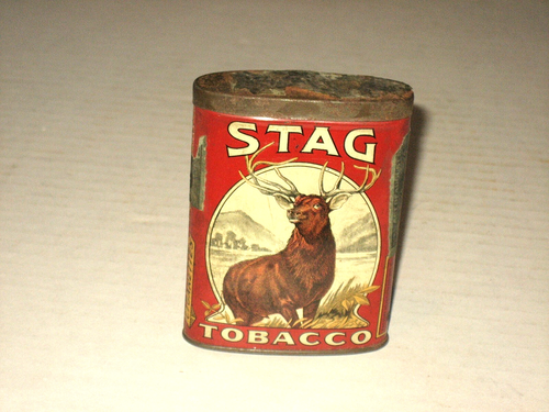 VINTAGE STAG TOBACCO TIN..ORIGINAL..nice SEE PICS | eBay