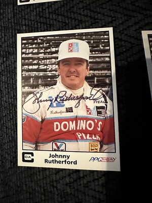 Signed Trading Card Indy 500 Car Indianapolis Johnny Rutherford ...