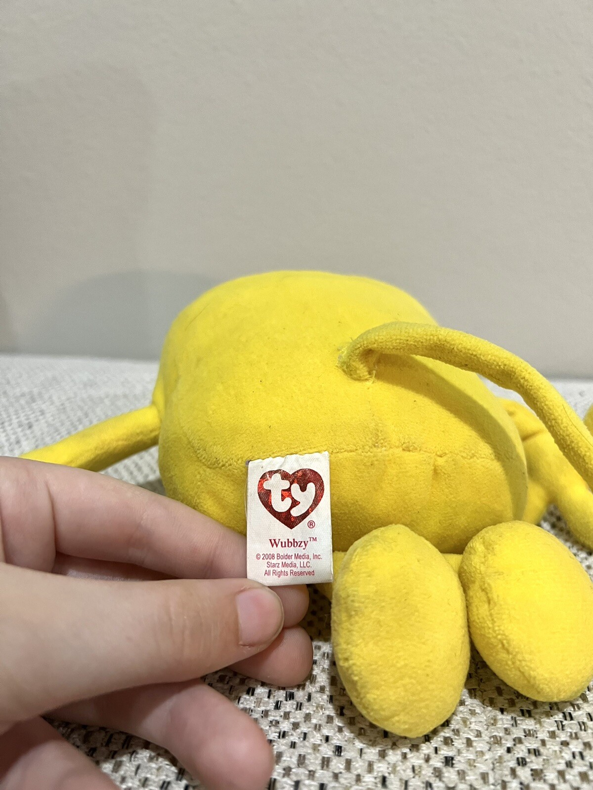 Ty Wubbzy beanie baby 7” plush (nick jr wow wow wubbzy) toy rare yellow ...