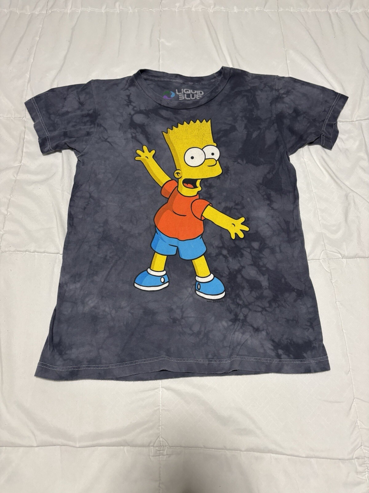 Liquid Blue Bart Simpson Character Tie Dye T-Shirt Si… - Gem