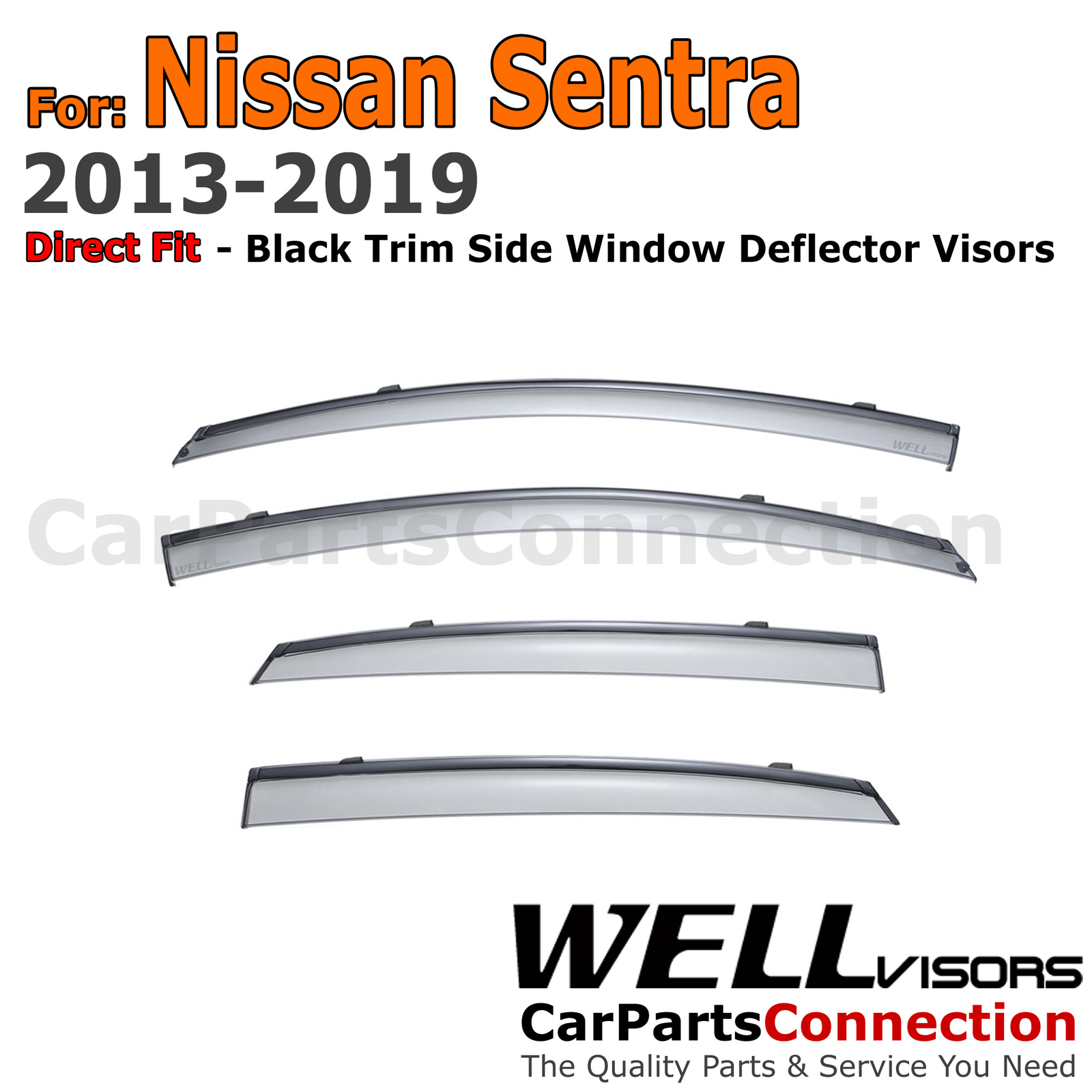 WellVisors Window Visors 13-19 For Nissan Sentra Side Deflectors | eBay