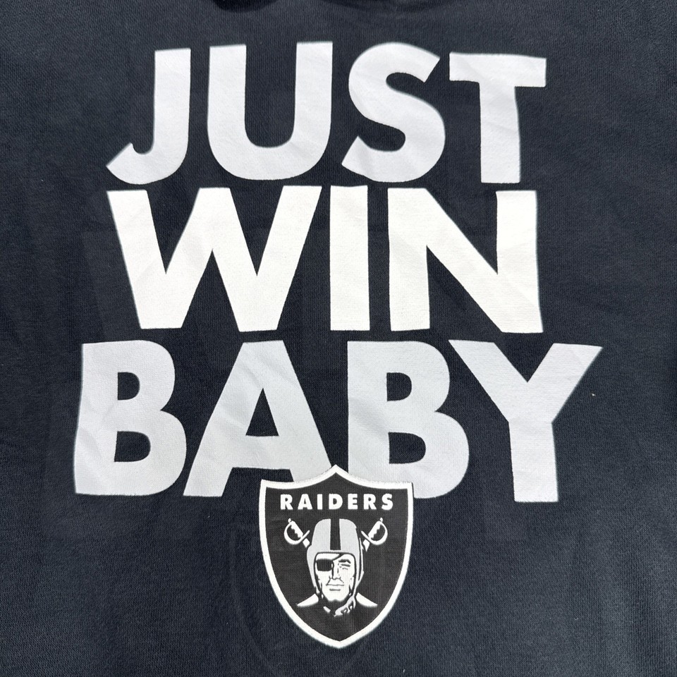 Nike Raiders “Just Win Baby” Hoodie XXL Pullover Black | eBay