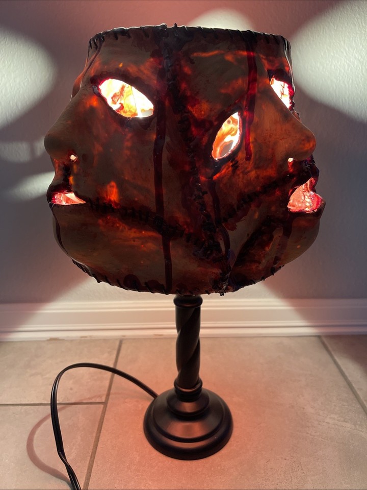 Human Skin Stitched Skinned Face Lamp Shade Horror Leatherface EdGein ...