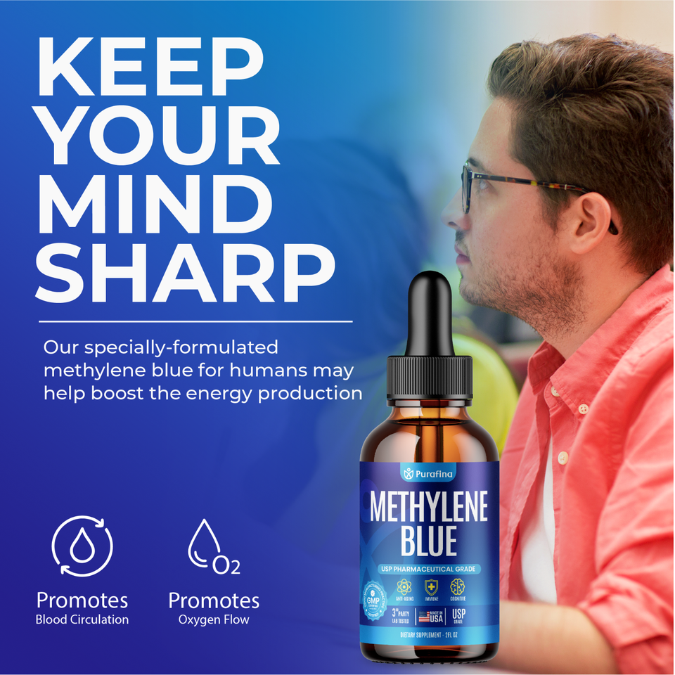 Methylene Blue Drops Pharmaceutical Grade USP Lab Tested Blue Methylene ...