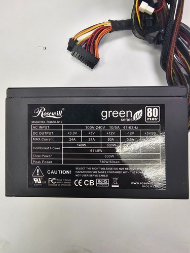 Rosewill RG630-S12 - Green Series 630-Watt Active PFC Power Supply | eBay