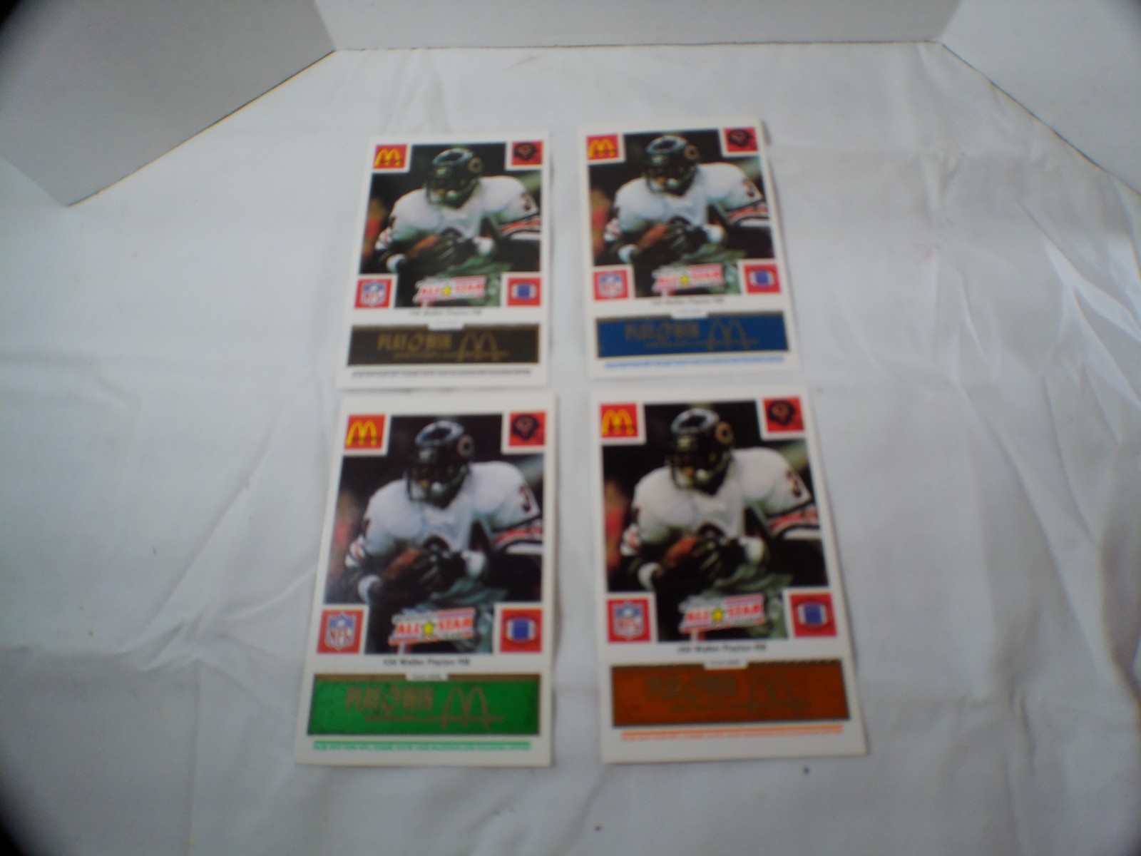 Lot of 4 1986 McDonalds Walter Payton Scratch Off Football Cards - #2 ...
