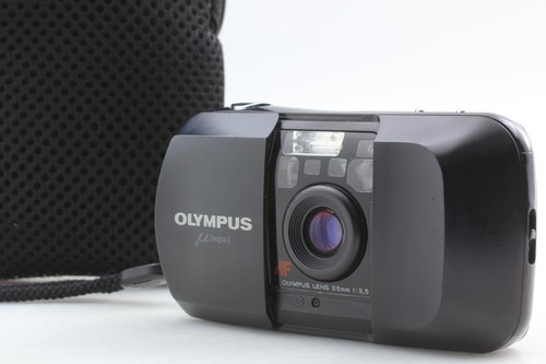 [Near MINT] Olympus μ mju Black 35mm AF Point & Shoot Film Camera From ...