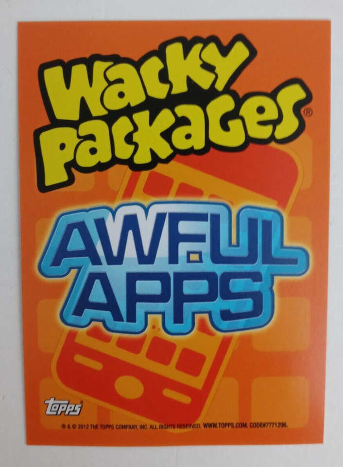 2012 Topps Wacky Packages ANS9 Awful Apps Card Sticker #8 doo doo jump ...