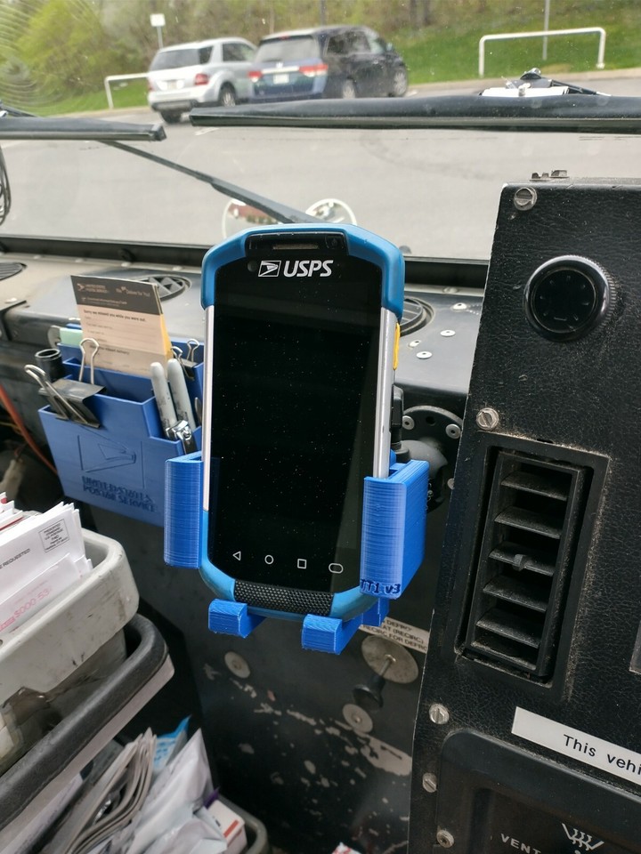 USPS LLV Scanner (Zebra TC77) Holder/Cradle 3D Printed For RAM Ball ...