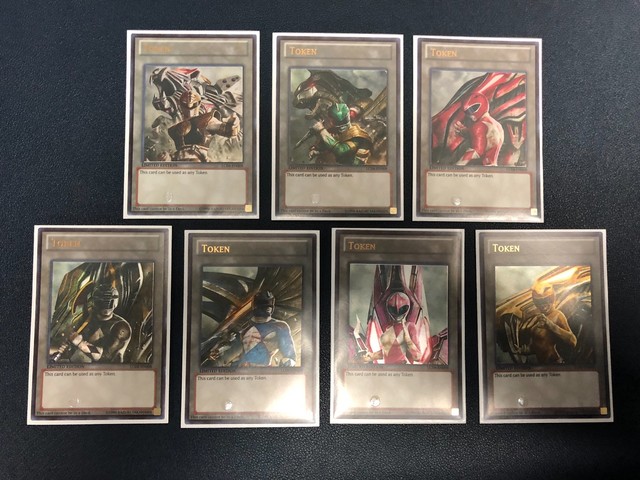 7x Mighty Morphin Power Ranger + Megazords Token Custom Ultra Rare ...