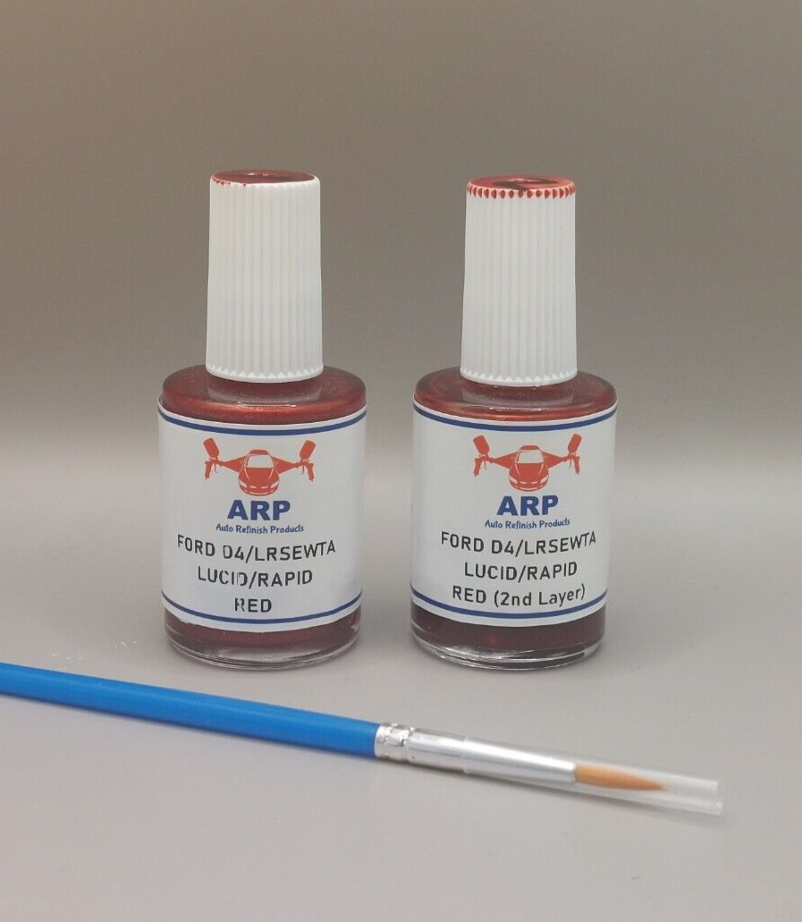 For FORD Code D4/LRSEWTA LUCID/RAPID RED (2 Layer) Touch up Paint ...