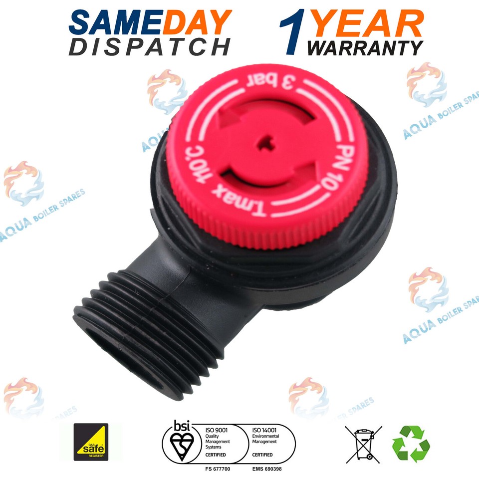 IDEAL LOGIC 24 30 35 BOILER PRESSURE RELIEF VALVE PRV 176610 | eBay