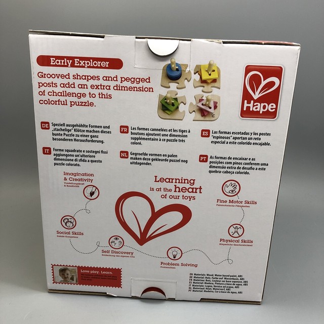 Hape Creative Toddler Wooden Peg Puzzle E0411 for sale online | eBay