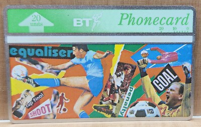 BT Phonecard Soccer Cup Finals Theme Vintage Collectible Phone Card ...