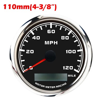 W PRO 4-3/8" 110mm GPS Speedometer 120 MPH Waterproof Car Marine Boat ...