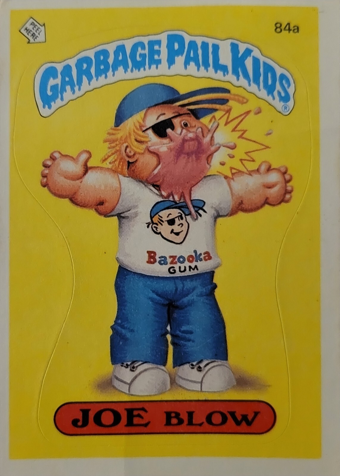 Garbage Pail Kids 84a Joe Blow Vintage 1986 along with Les Vegas ...