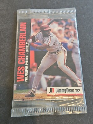 1992 FACTORY SEALED PACK OF JIMMY DEAN BASEBALL CARD BARRY BONDS WES ...