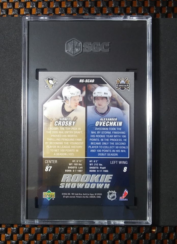 2005-06 Upper Deck Rookie Showdown #RS-SCAO Alex Ovechkin Sidney Crosby ...