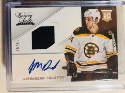 2012-13 Luxury Suite #55 Lane MacDermid Jersey Auto /99 Bruins Stars ...