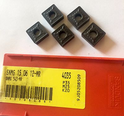 Sandvik Carbide Inserts -SNMG 15 06 12-MR 4035 P35M25K20 - Qty.5- NEW ...