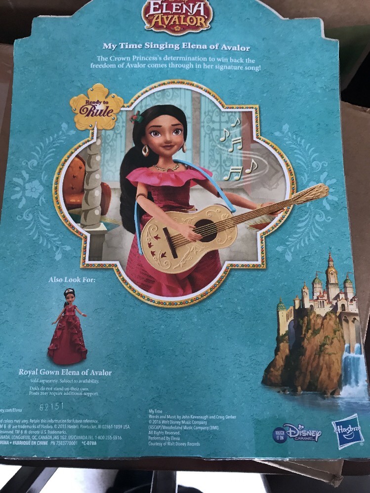 Disney Princess My Time Singing Elena of Avalor Doll With Guitar-NEW ...
