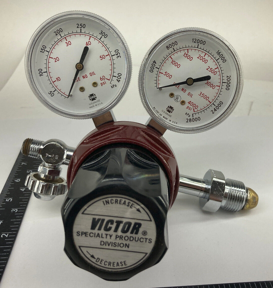 Victor Regulator GPS 270B-580 for Inert Gas - USG 0-60psi 0-4000psi ...