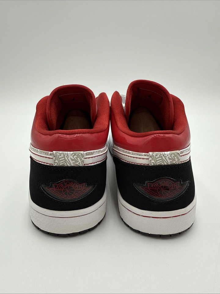 Air Jordan 1 Low White Varsity Red Black Sample 2008 Size 9 Brand New ...