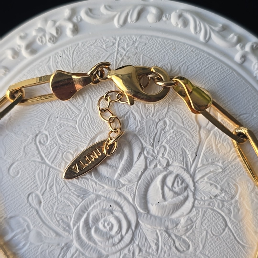 Fashion Kinita Gold Plated Flute Chain Bracelet 8"L | eBay