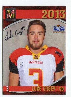 LUKE CASEY 2013 Maryland MD Big 33 High School card RHODE ISLAND QB | eBay