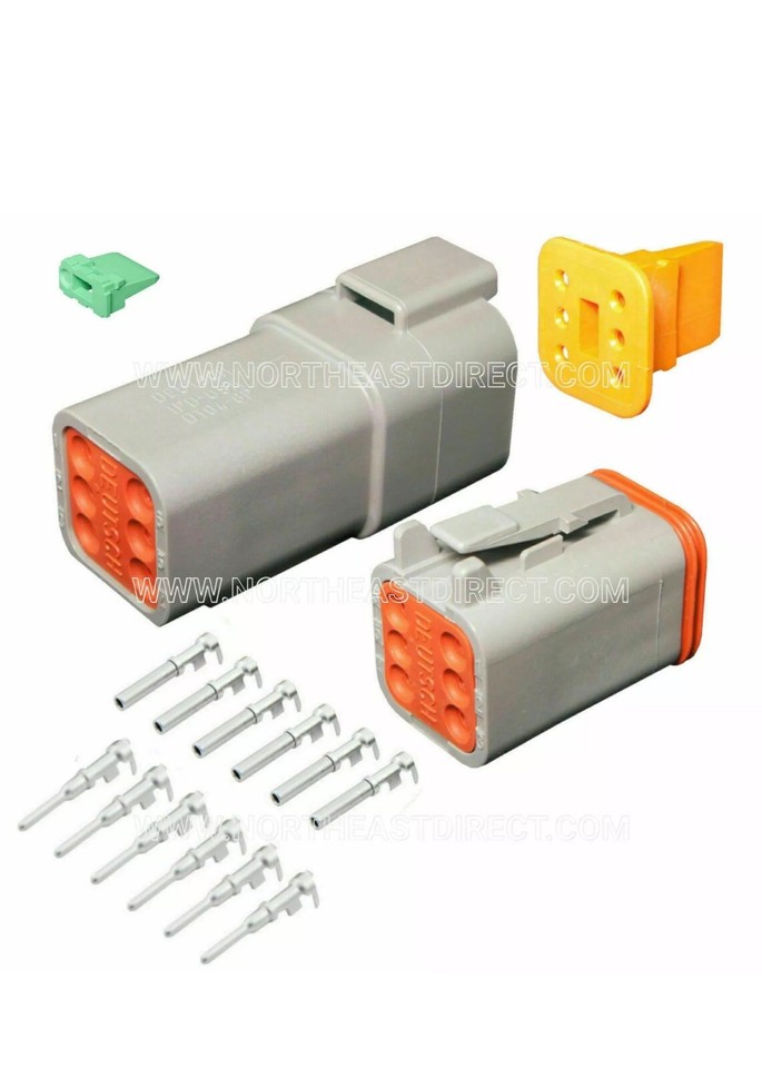6 Pin Deutsch DT04-6P DT06-6S waterproof electrical connector kit New ...